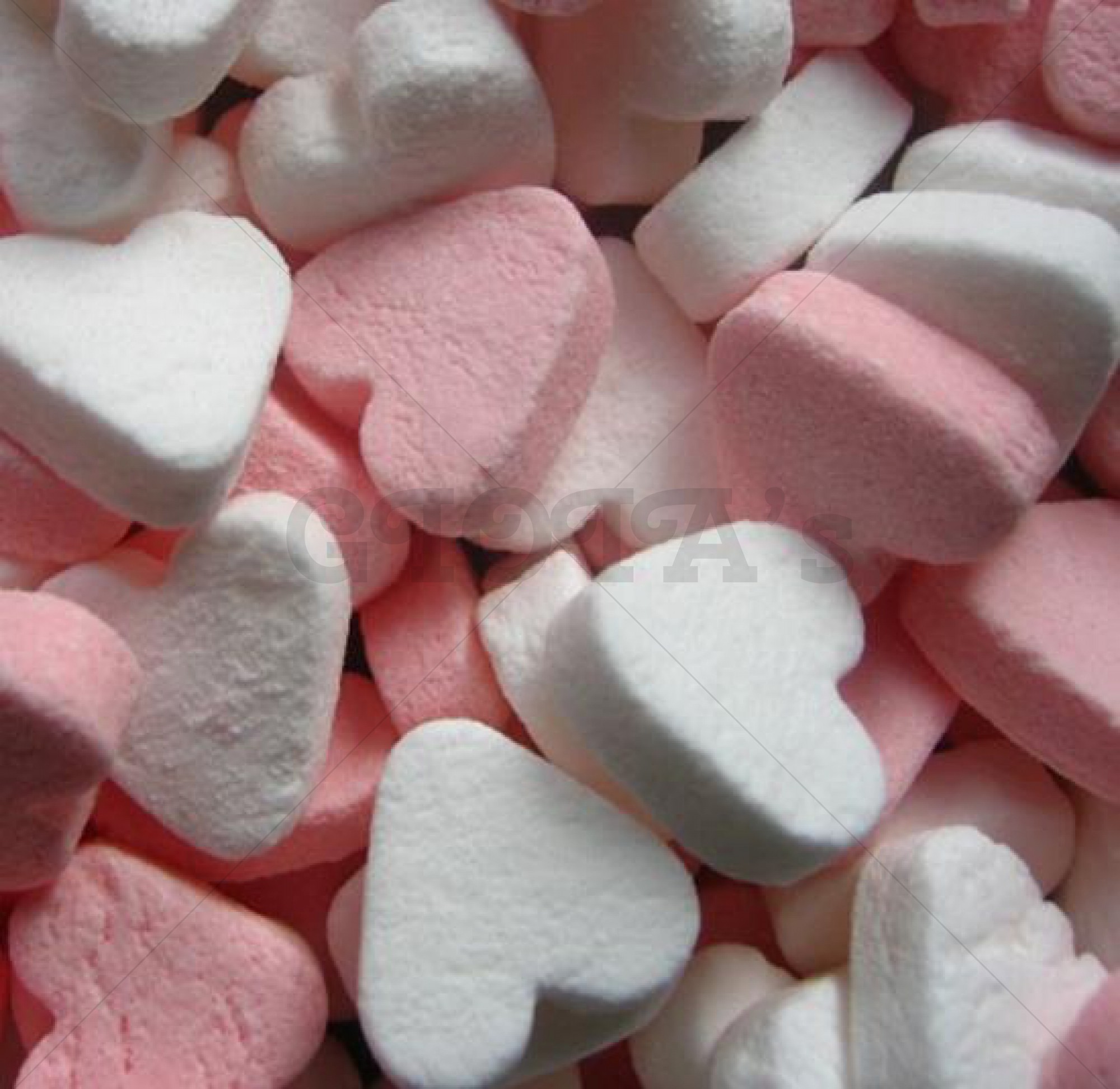 Mini hartjes roze/wit (pepermuntsmaak) - 100 gram - GIOIA's cadeau en ...
